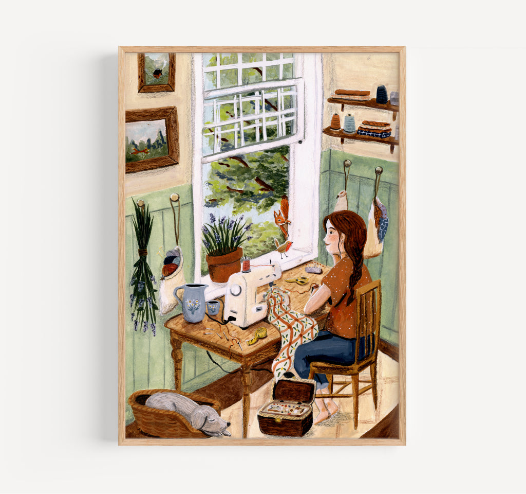 Het open raam - print – Illustrator under a blankie